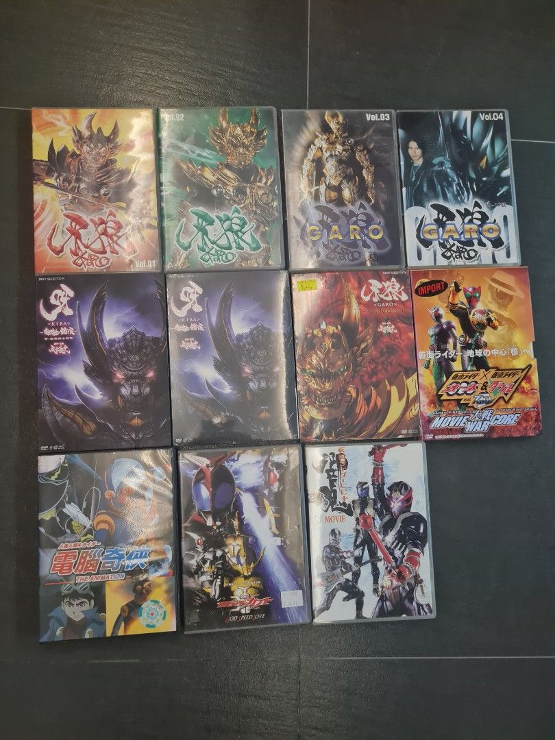 Kamen Masked Rider Hibiki, Kabuto, Kikaider, Tatoba OOO & Garo DVD ...