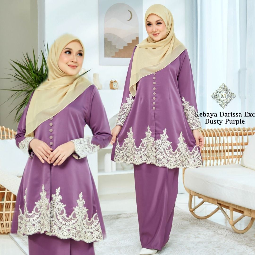 KEBAYA DARISSA LACE EXCLUSIVE, Women's Fashion, Muslimah Fashion, Baju ...