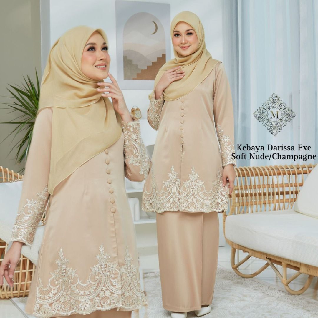 KEBAYA DARISSA LACE EXCLUSIVE, Women's Fashion, Muslimah Fashion, Baju ...