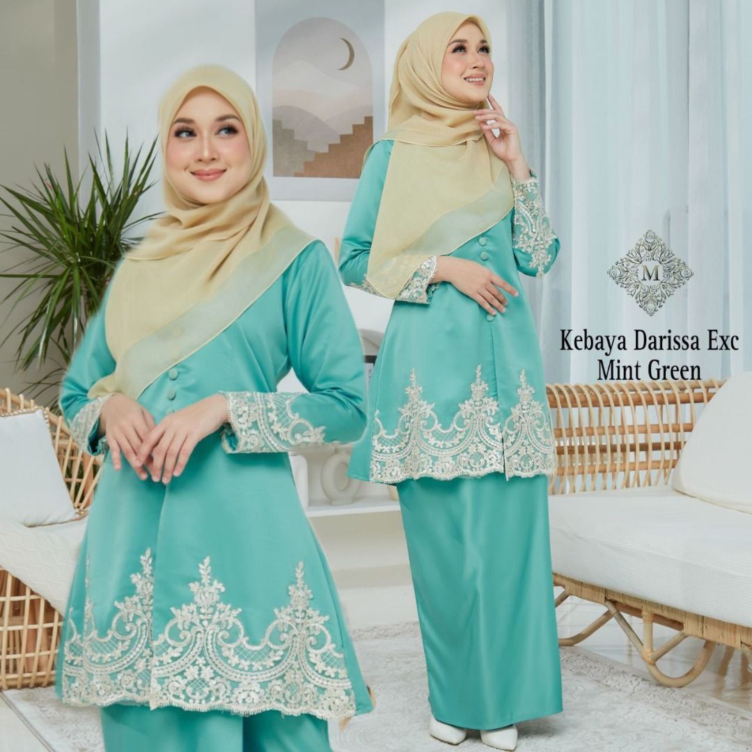 KEBAYA DARISSA LACE EXCLUSIVE, Women's Fashion, Muslimah Fashion, Baju ...