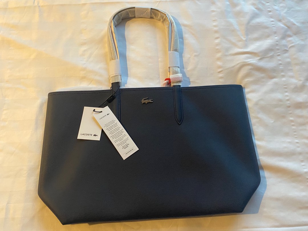 Lacoste Reversible Two Tone Tote (Black and Red), Women's Fashion, Bags ...