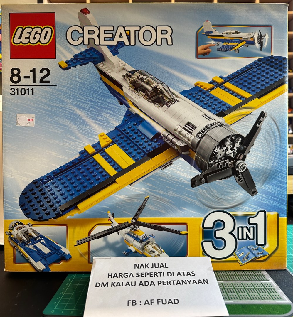 Lego Creator 31011 3in1 aeroplane/speedboat/helicopter, Hobbies & Toys ...