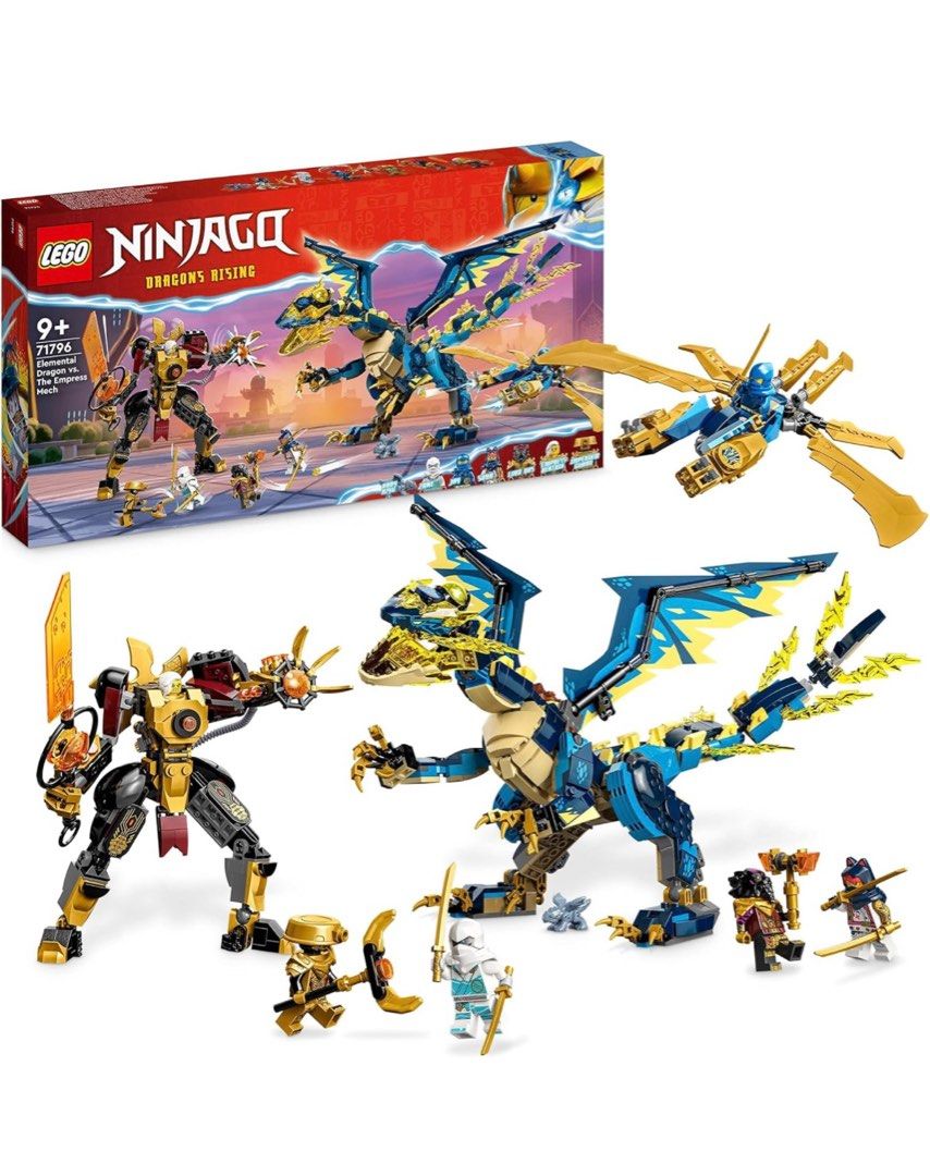LEGO Ninjago 71796 Elemental Dragon vs. The Empress Mech (1038 Pieces ...