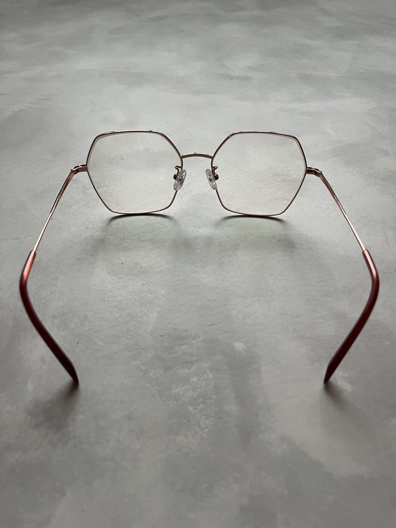 Lenskart John Jacobs Gold Full Rim Hexagonal Spectacle Frame, Women's ...