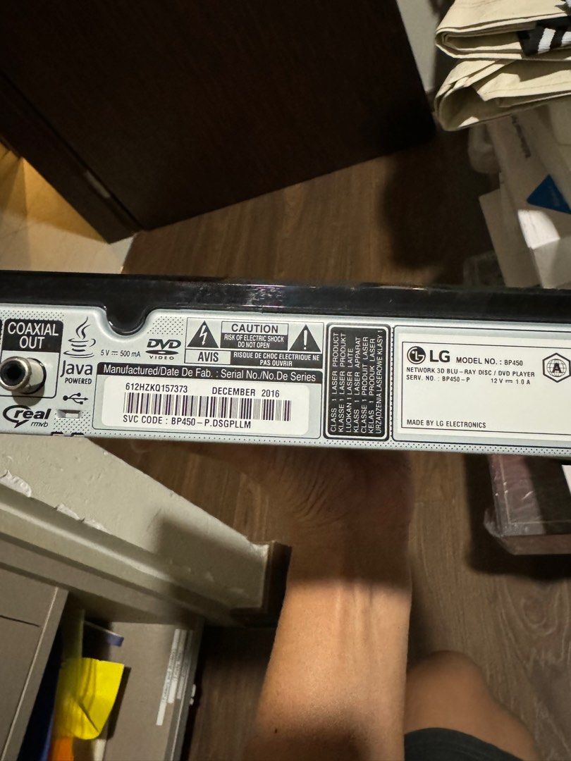 LG BP450 blu-ray player, TV & Home Appliances, TV & Entertainment, Blu ...
