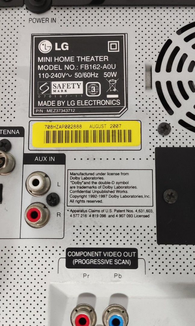 LG mini home theater system, TV & Home Appliances, TV & Entertainment ...