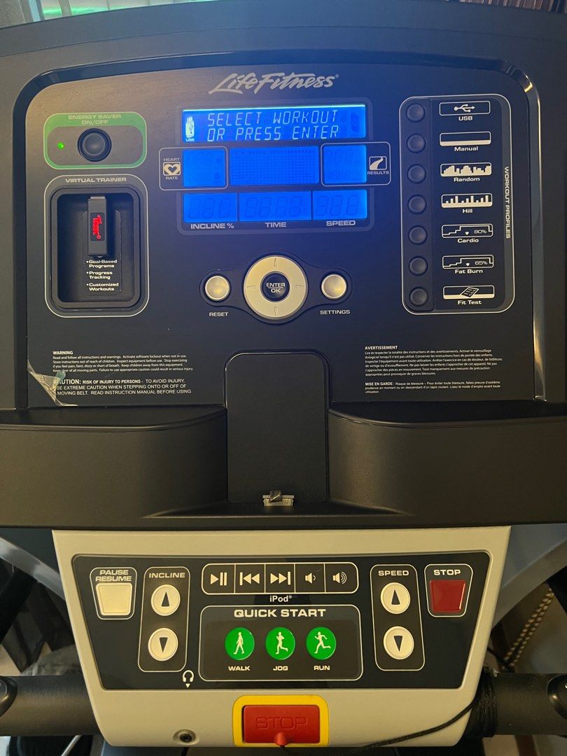 Life Fitness F1 treadmill | Like New | Full size but foldable, Sports ...