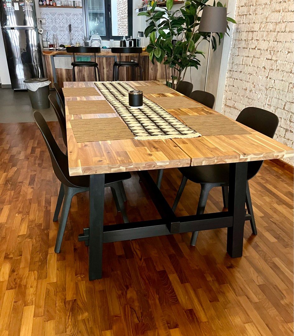 LIKE NEW - SOLID WOOD DINING TABLE - RRP $1000+, Furniture & Home Living, Furniture, Tables ...