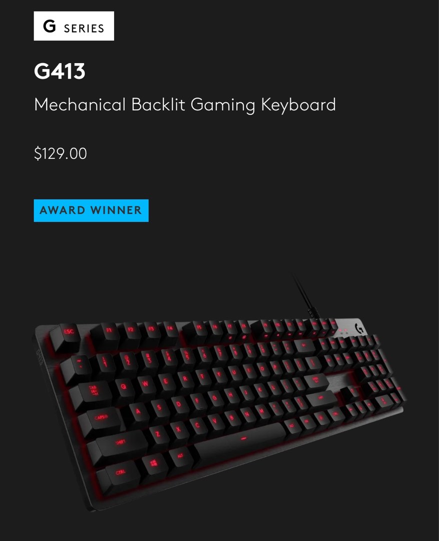 Logitech G413 Carbon Gaming Keyboard Computers And Tech Parts And Accessories Computer Keyboard