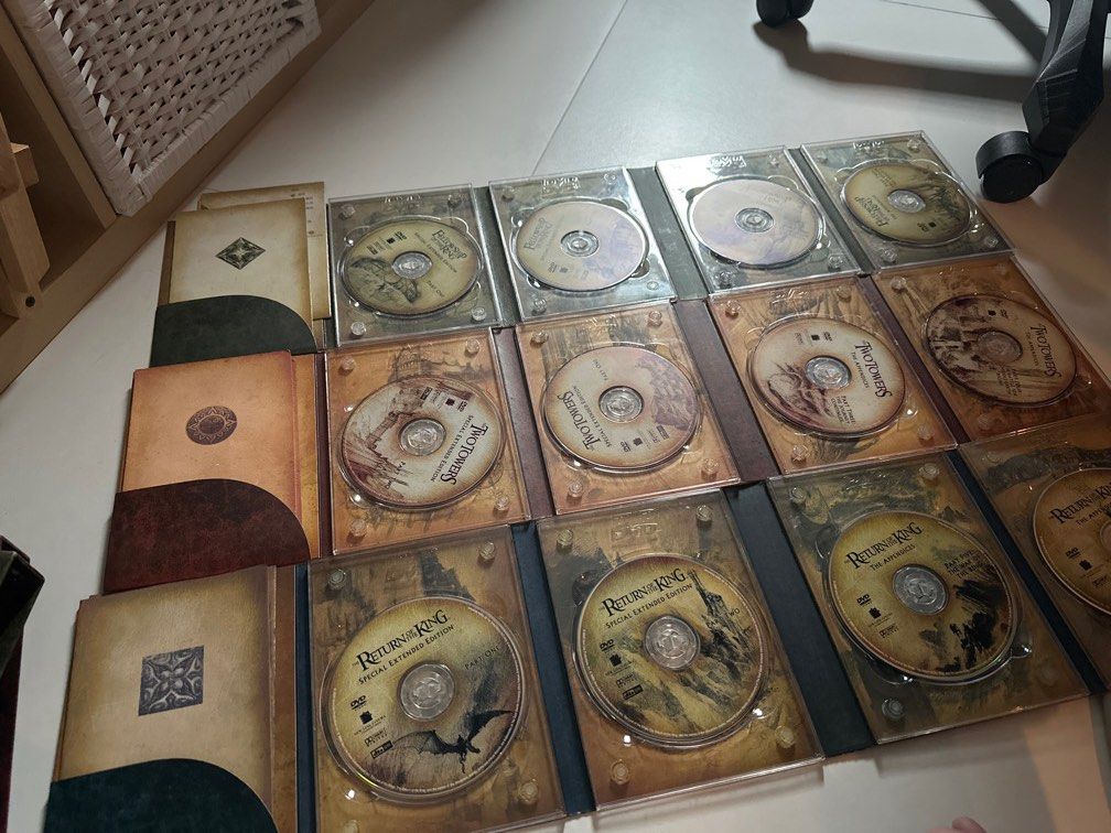 LOTR DVD EXTENDED EDITION ALL 3 parts, Hobbies & Toys, Music & Media ...