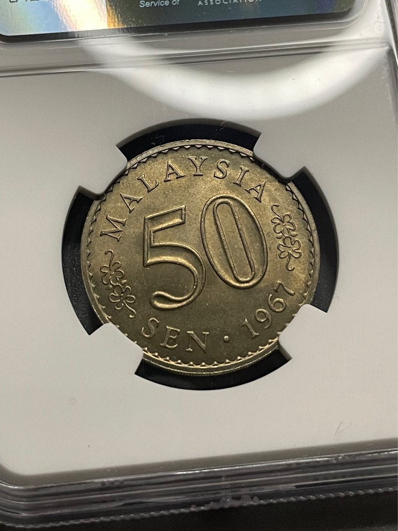 Malaysia NGC MS64 50sen 1967 parliament security edge terbelah duit lama syiling, Hobbies & Toys ...