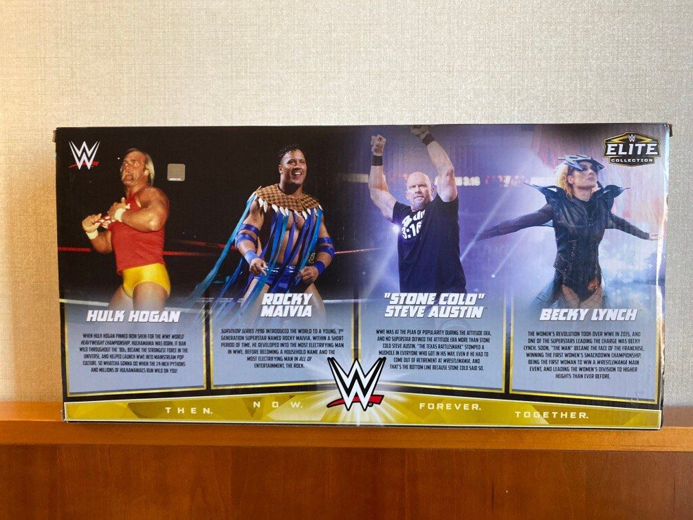 Mattel WWE Target Exclusive 4-figure Hulk Hogan Rocky Mavia Stone Cold ...