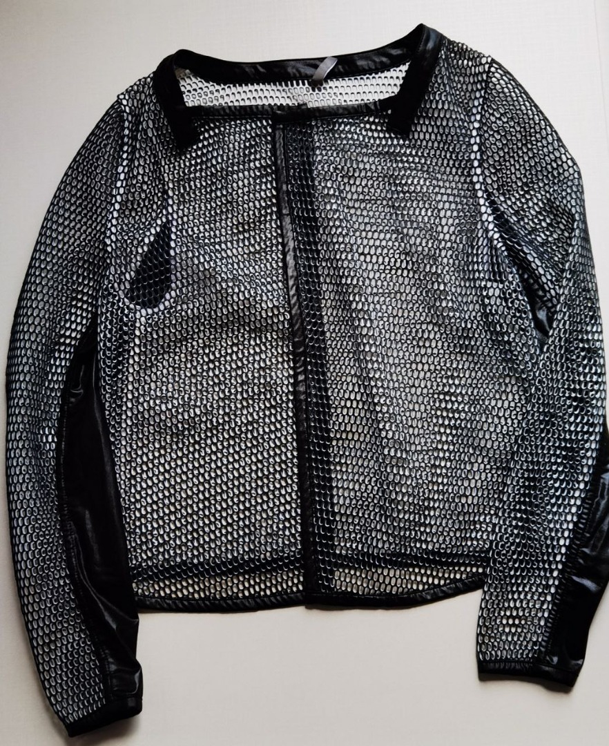 Mesh/Fishnet Design - Marissa L size Jacket, Women's Fashion, Coats ...