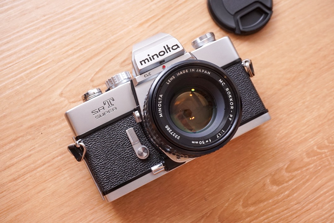 Minolta SRT Super + Minolta 50mm f1.7 SLR vintage film camera set CLA'd ...