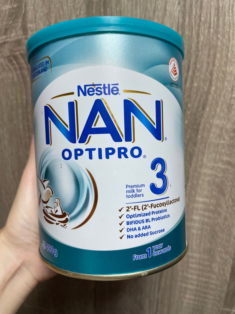 Nan Optipro 3 made in sg small tin 400g, Babies & Kids, Nursing ...