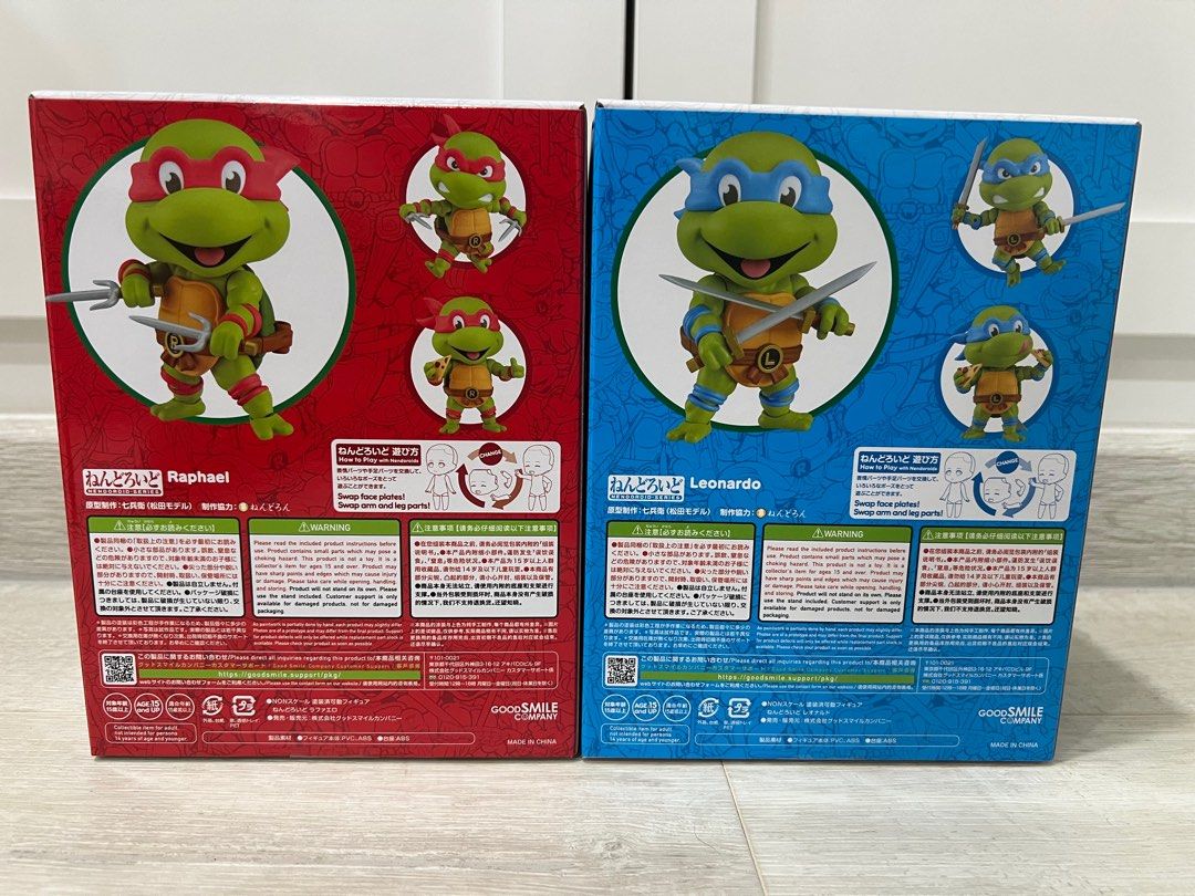 Nendoroid 1986 1987 Raphael Leonardo TMNT Teenage Mutant Ninja Turtle Turtles, Hobbies & Toys ...