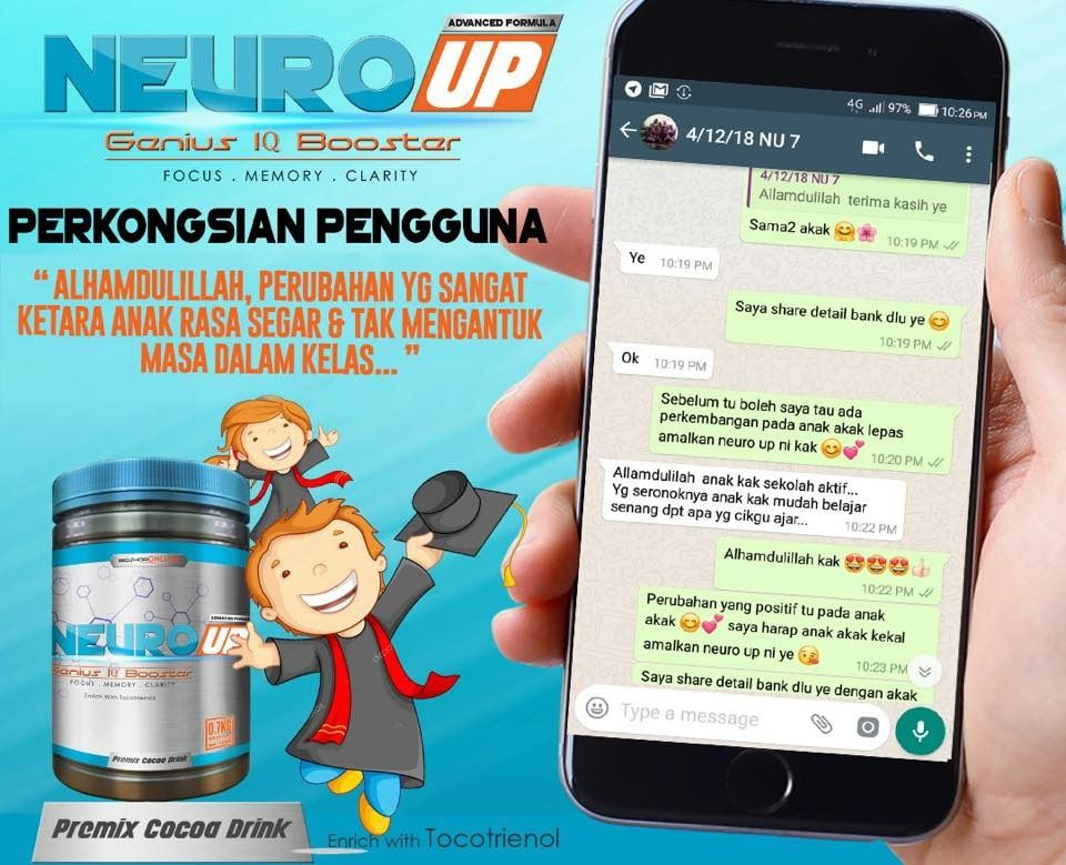 NEURO UP ORIGINAL BIRU CERGASKAN MINDA KANAK KANAK, Health & Nutrition ...
