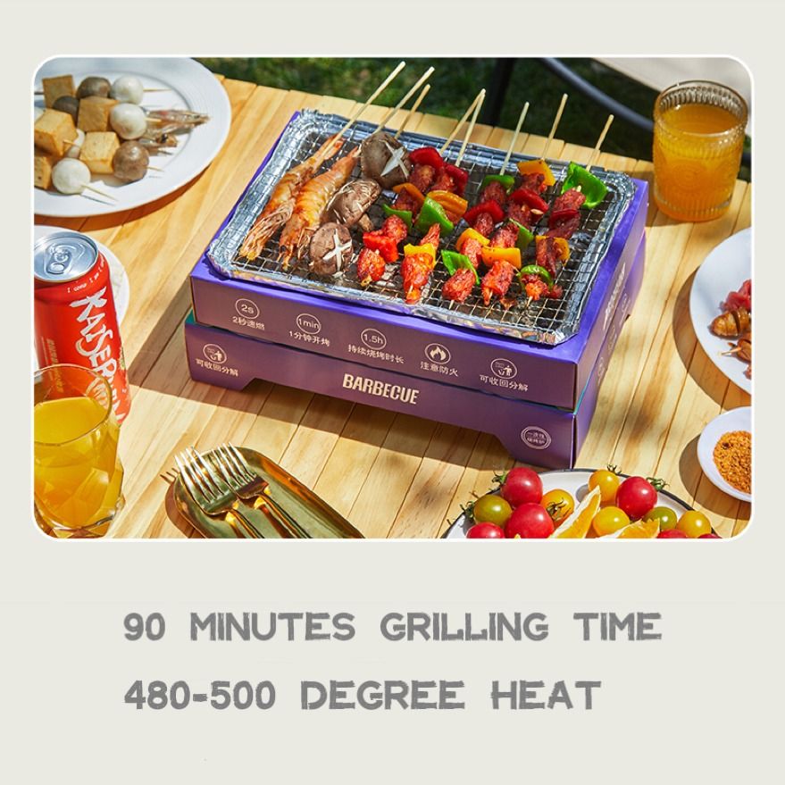 Mini Disposable Instant BBQ Grill Set Portable Barbecue Set Barbeque ...