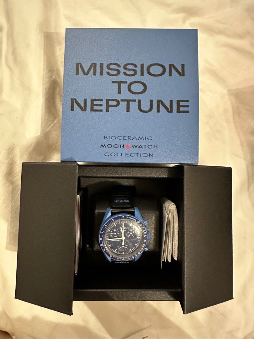 Omega Swatch Neptune Blue, Luxury, Watches on Carousell