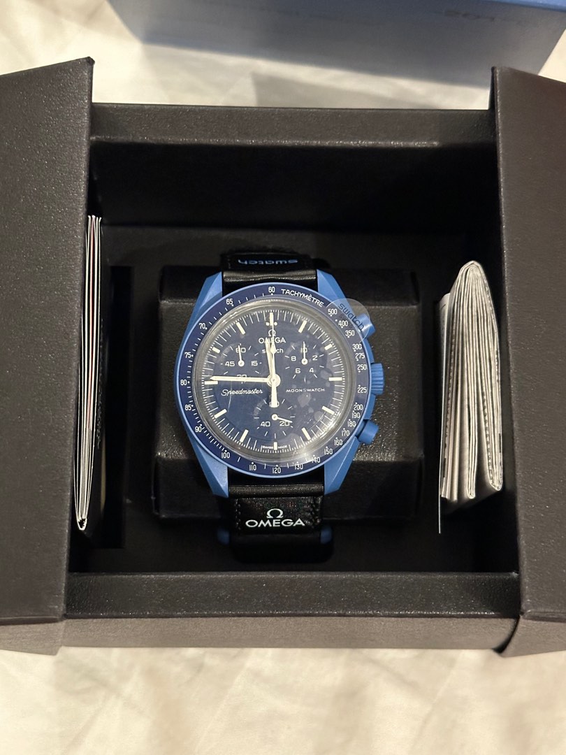 Omega Swatch Neptune Blue, Luxury, Watches on Carousell