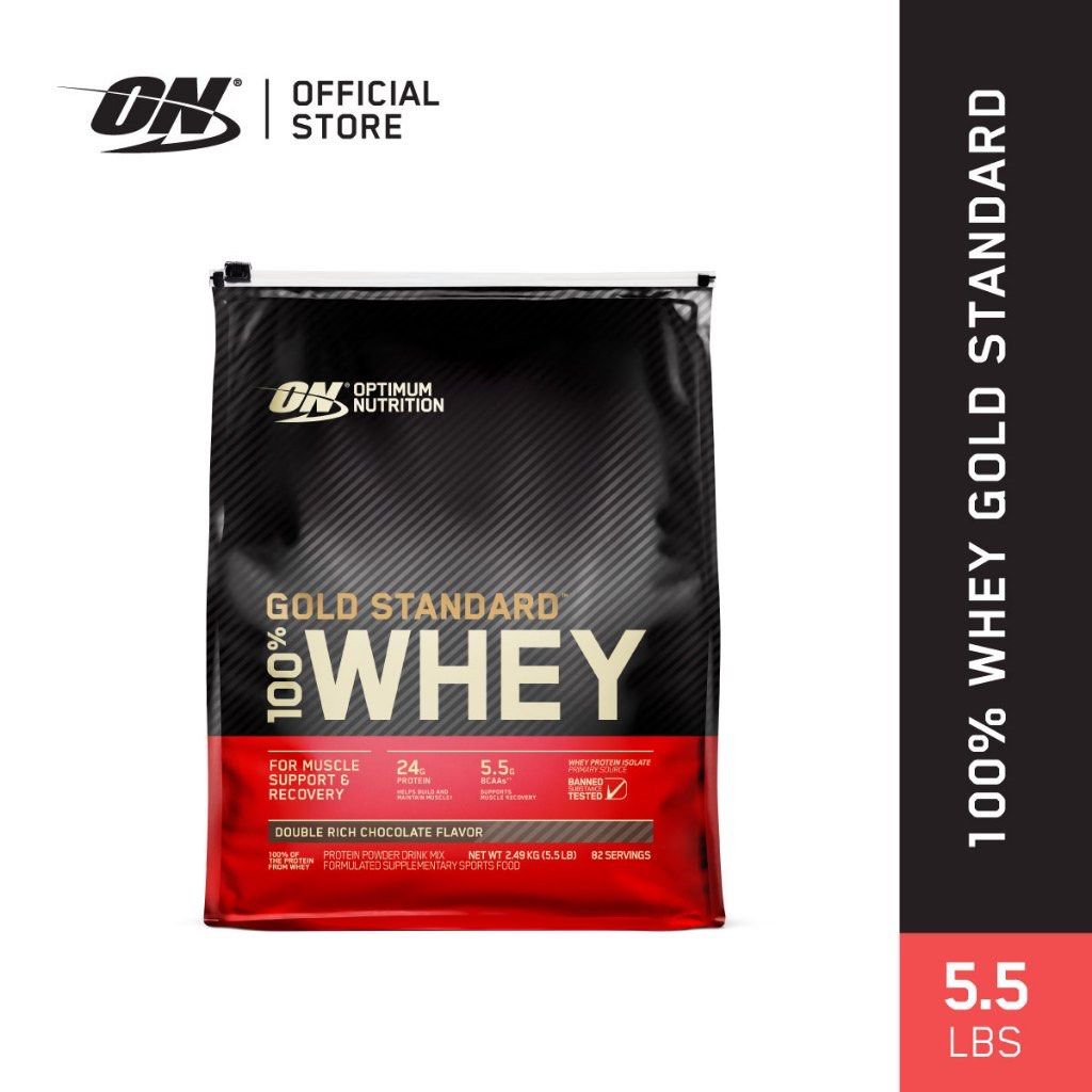 Optimum Nutrition Gold Standard Whey 5.5 lbs, Health & Nutrition ...