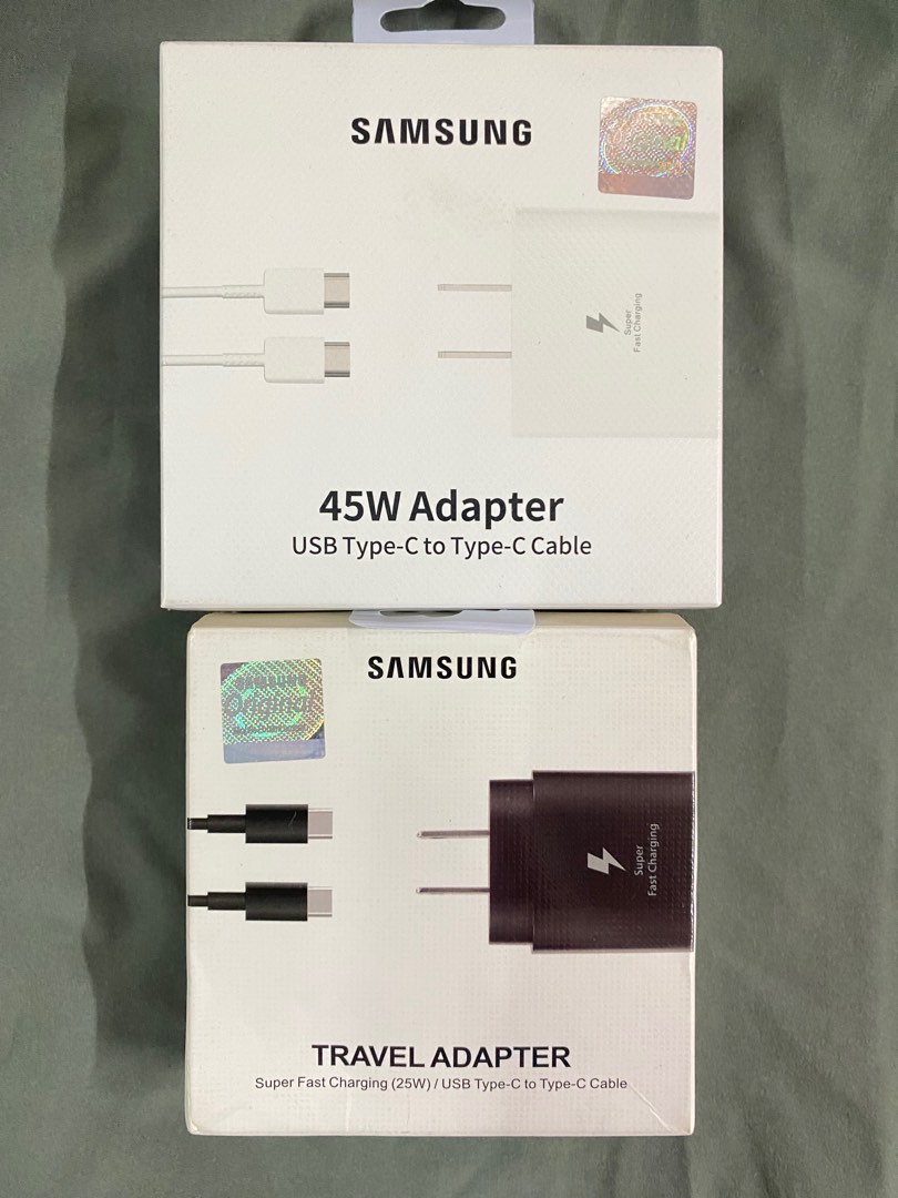 ORIGINAL SAMSUNG 45W adapter and cable, Mobile Phones & Gadgets, Mobile ...