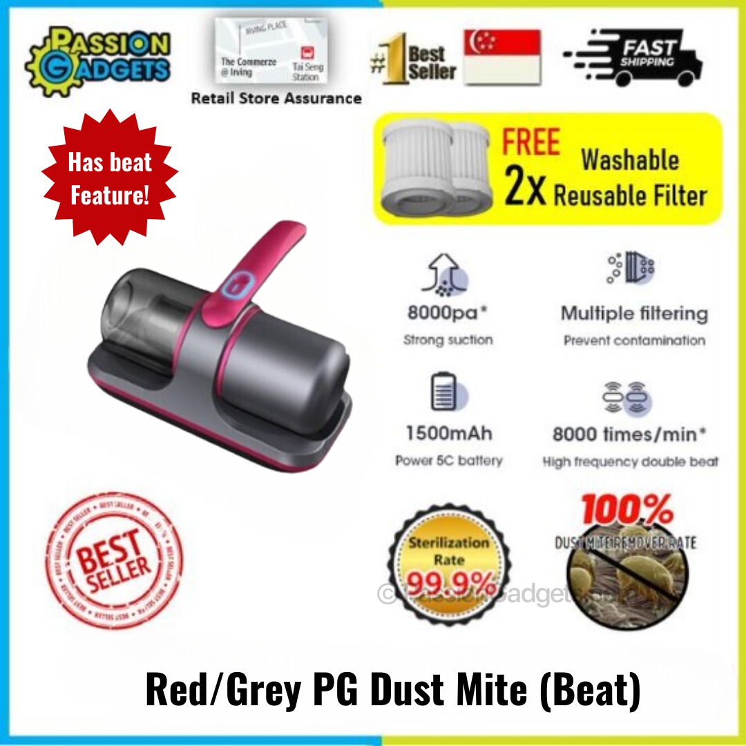 PG Cordless Dust Mite Vacuum 12000Pa Suction 8000rpm Powerful Suction ...