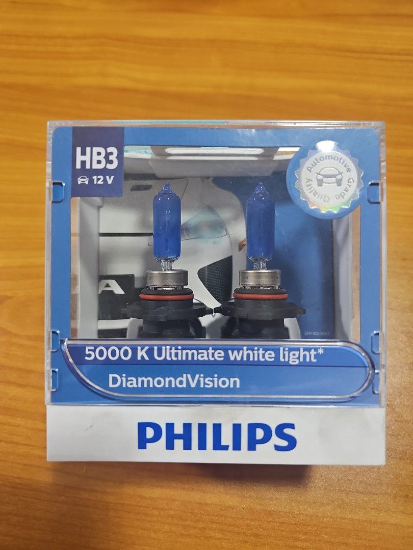 Philips HB3 5000K Ultimate white light Diamond Vision, Car Accessories ...