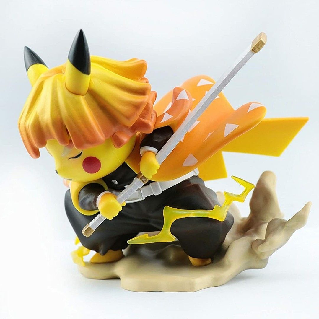 Pikachu Zenitsu Cosplay Figurine, Hobbies & Toys, Toys & Games on Carousell