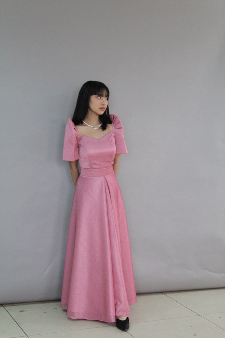 PINK MODERN FILIPINIANA FOR RENT/SALE, Women's Fashion, Dresses & Sets ...