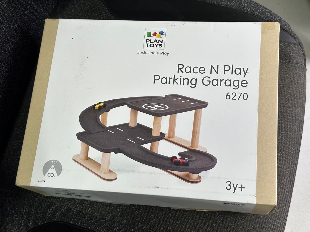 Plan Toys Race N Play Racing Garage, Babies & Kids, Infant Playtime on ...