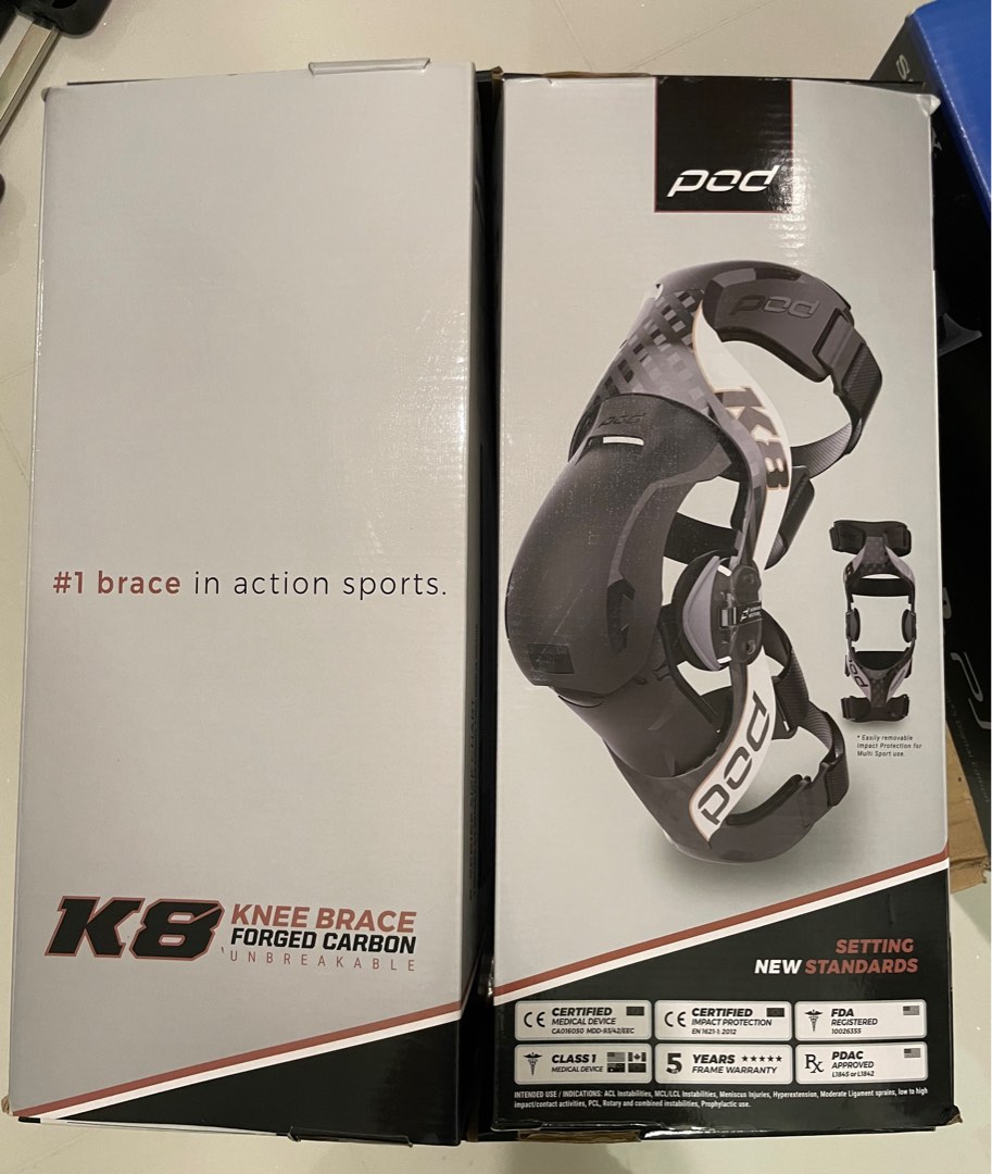 POD K8 Knee Brace, Motorcycles, Motorcycle Accessories on Carousell
