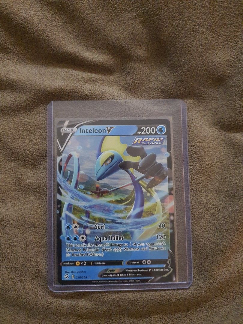 Pokemon Card - Inteleon V, Hobbies & Toys, Toys & Games on Carousell