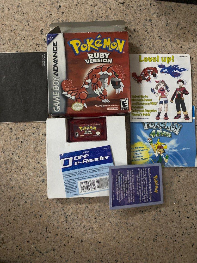 Pokemon Ruby version game boy advance comes with full set box, Video ...