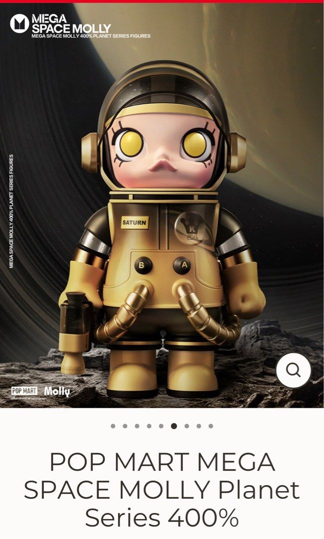 POP MART MEGA SPACE MOLLY Planet Series 400% - Saturn, Hobbies & Toys ...