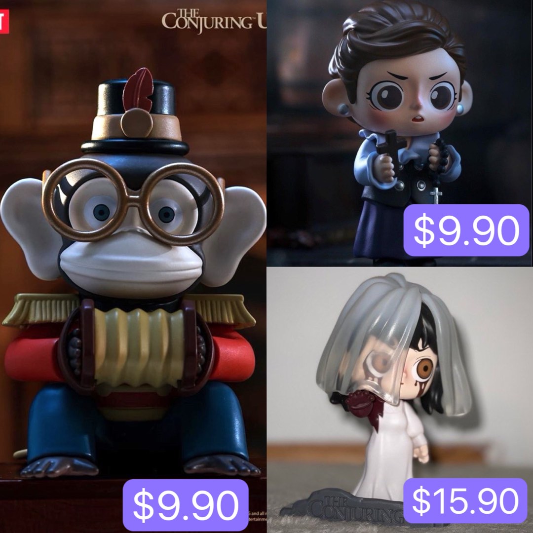 Popmart the conjuring white lady lorraine warren accordion monkey ...