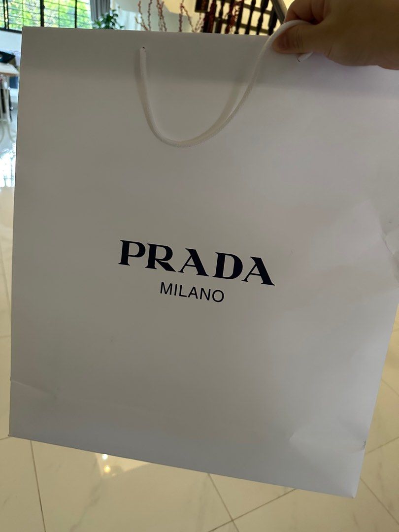 Prada paper bag, Luxury, Accessories on Carousell