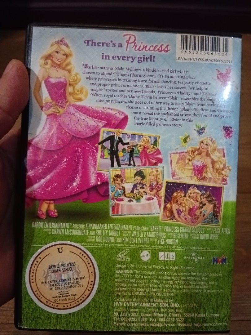 Preloved VCD - Barbie Princess Charm School - Original, Hobbies & Toys, Music & Media, CDs ...