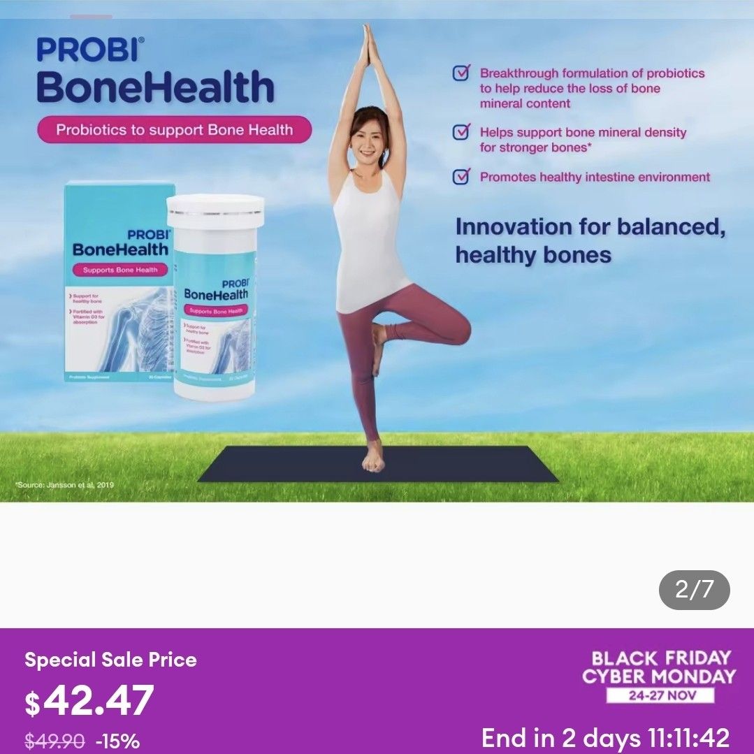 Probi Bonehealth 30 capsules, Health & Nutrition, Health Supplements ...