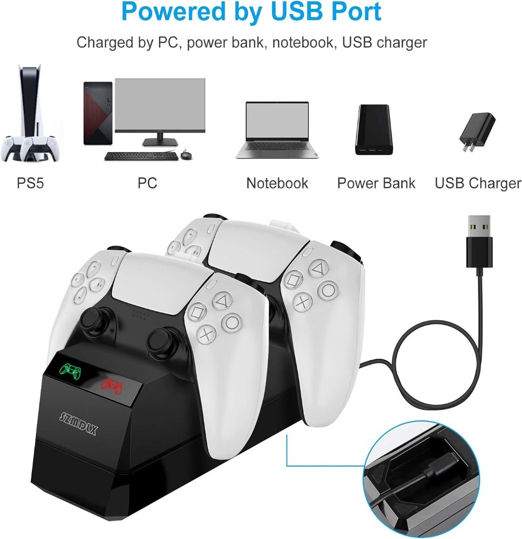 PS5 Controller Charger Docking Station made for PlayStation 5 Console ...