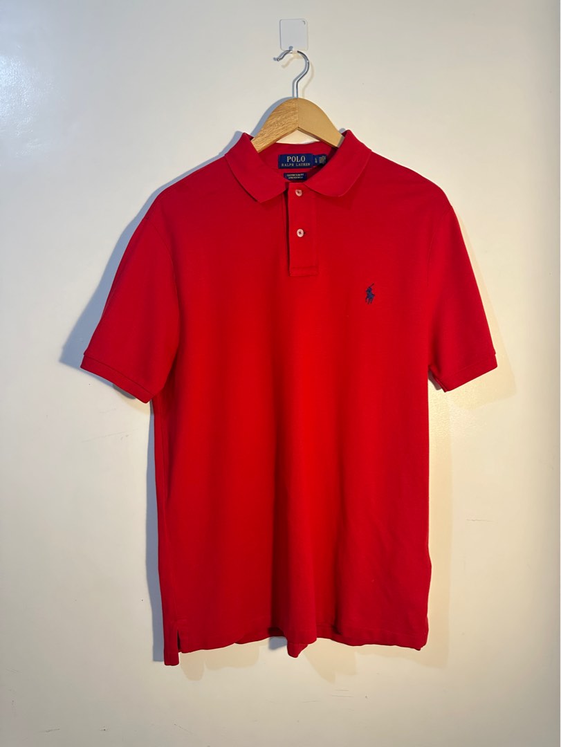 Ralph Lauren Small Pony Polo Shirt - Red, Men's Fashion, Tops & Sets, Tshirts & Polo Shirts on ...