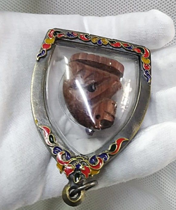 Rare Thai Amulet Wood Talisman Best Protection Life Black Magic Pendant ...