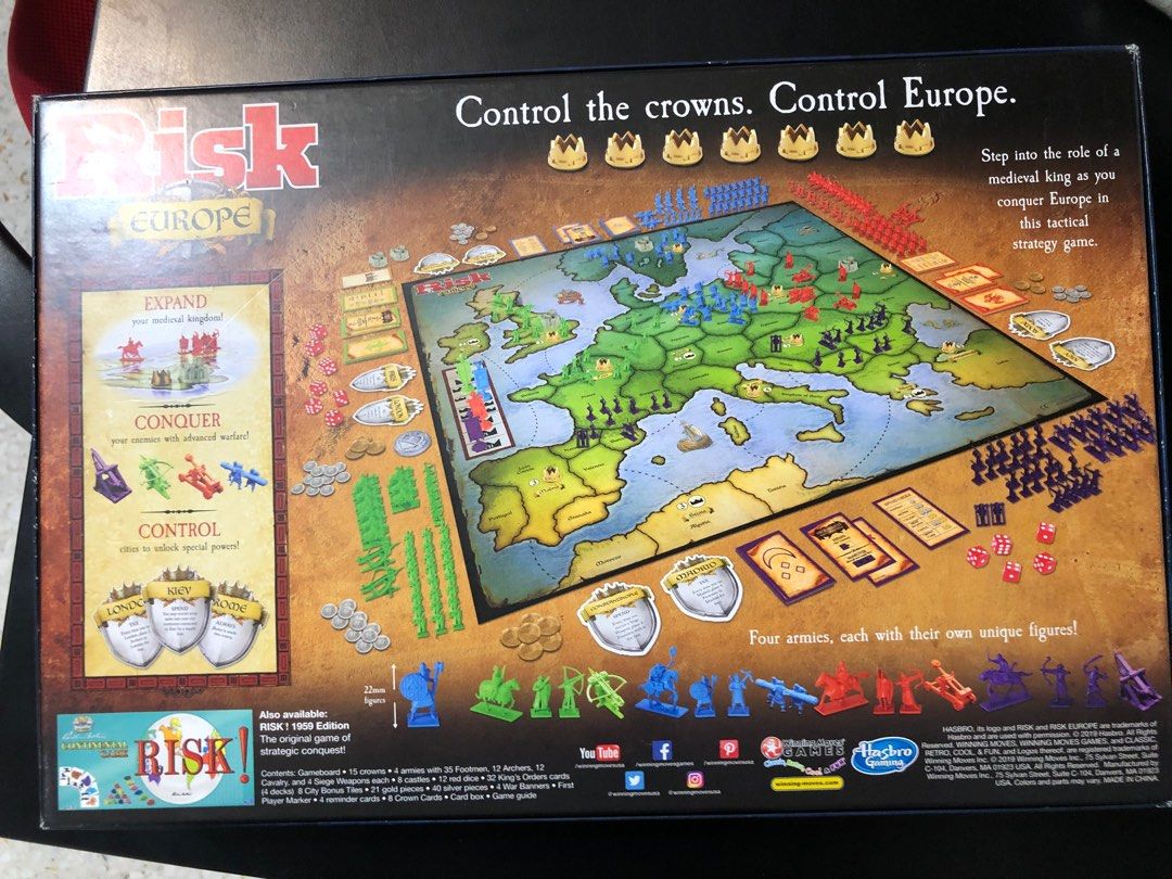 Risk Europe board game, Hobbies & Toys, Toys & Games on Carousell