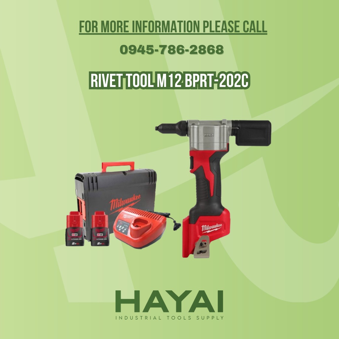 Rivet Tool M12 BPRT-202C, Commercial & Industrial, Industrial Equipment ...