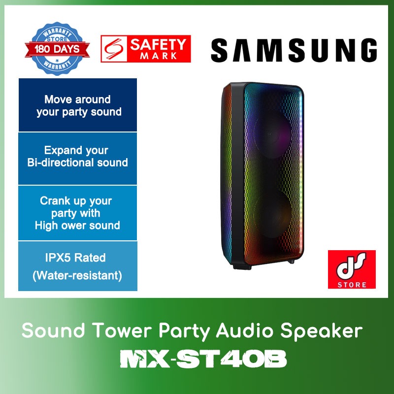 Samsung MX-ST40B Sound Tower Party Audio Speaker WITH 6 MONTHS SHOP WARRANTY, Audio, Soundbars ...