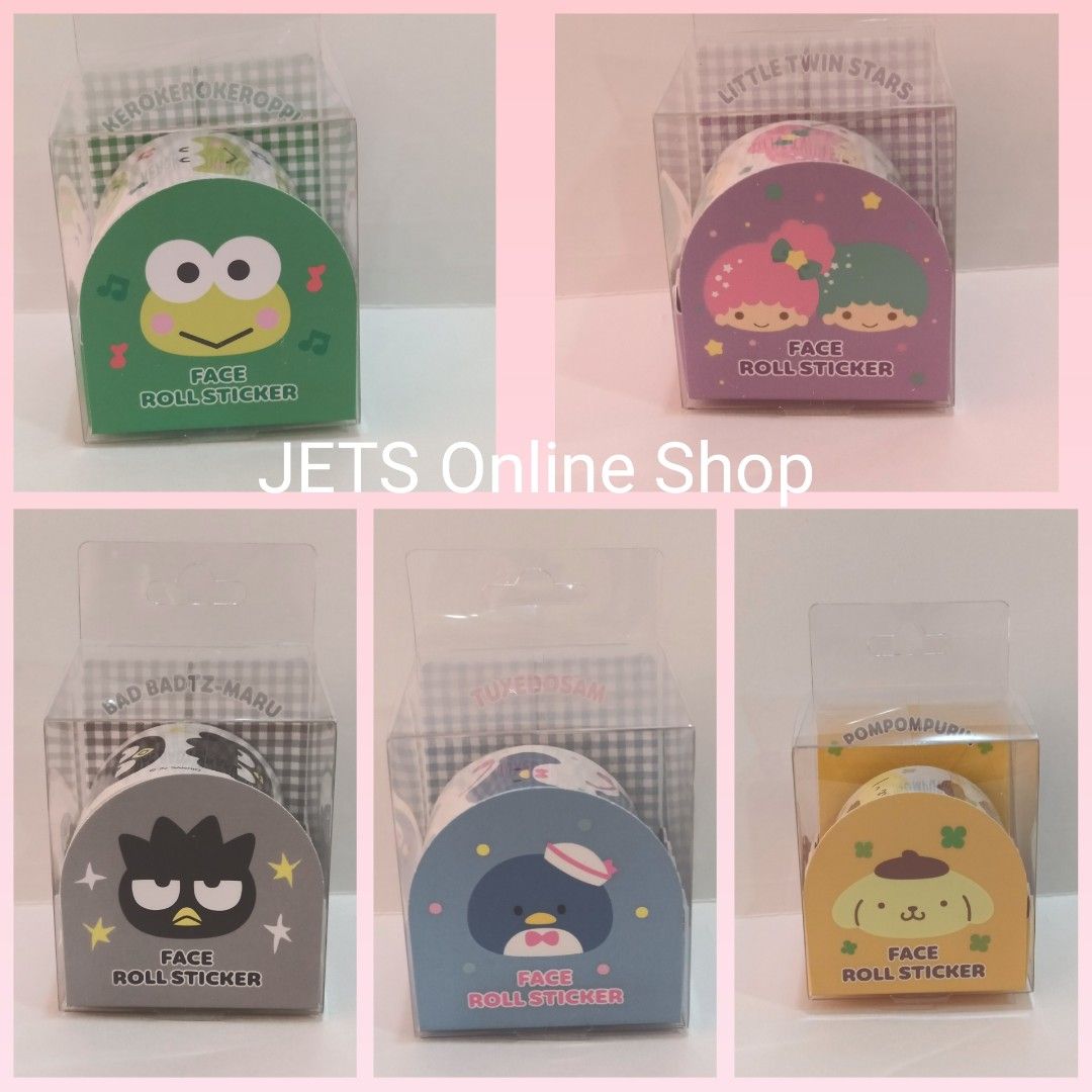 Sanrio License Face Roll Stickers Little Twin Stars Kerokerokeroppi ...