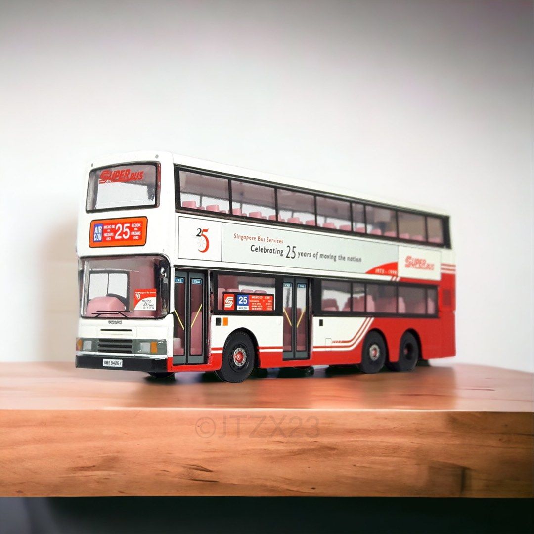 SBS Transit 25th Anniversary Corgi Volvo Olympian 1:76 bus model ...