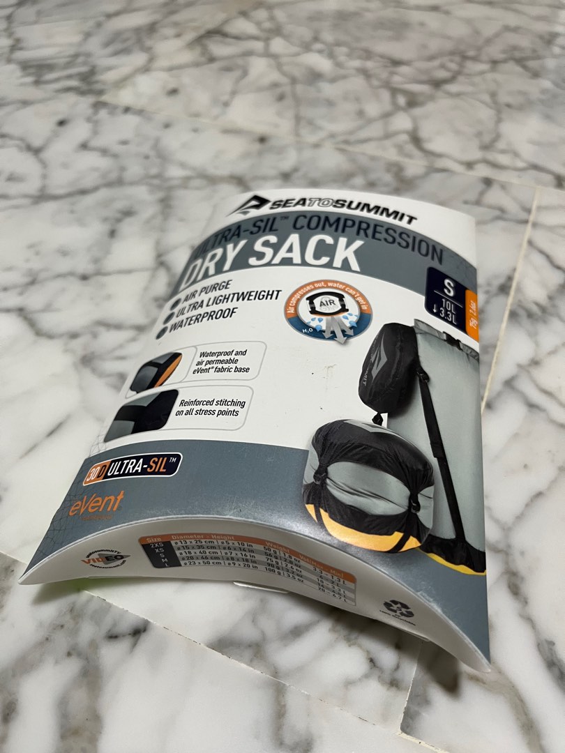 Sea to Summit eVent Ultra Sil Compression Dry Sack Small 10L, Sports ...