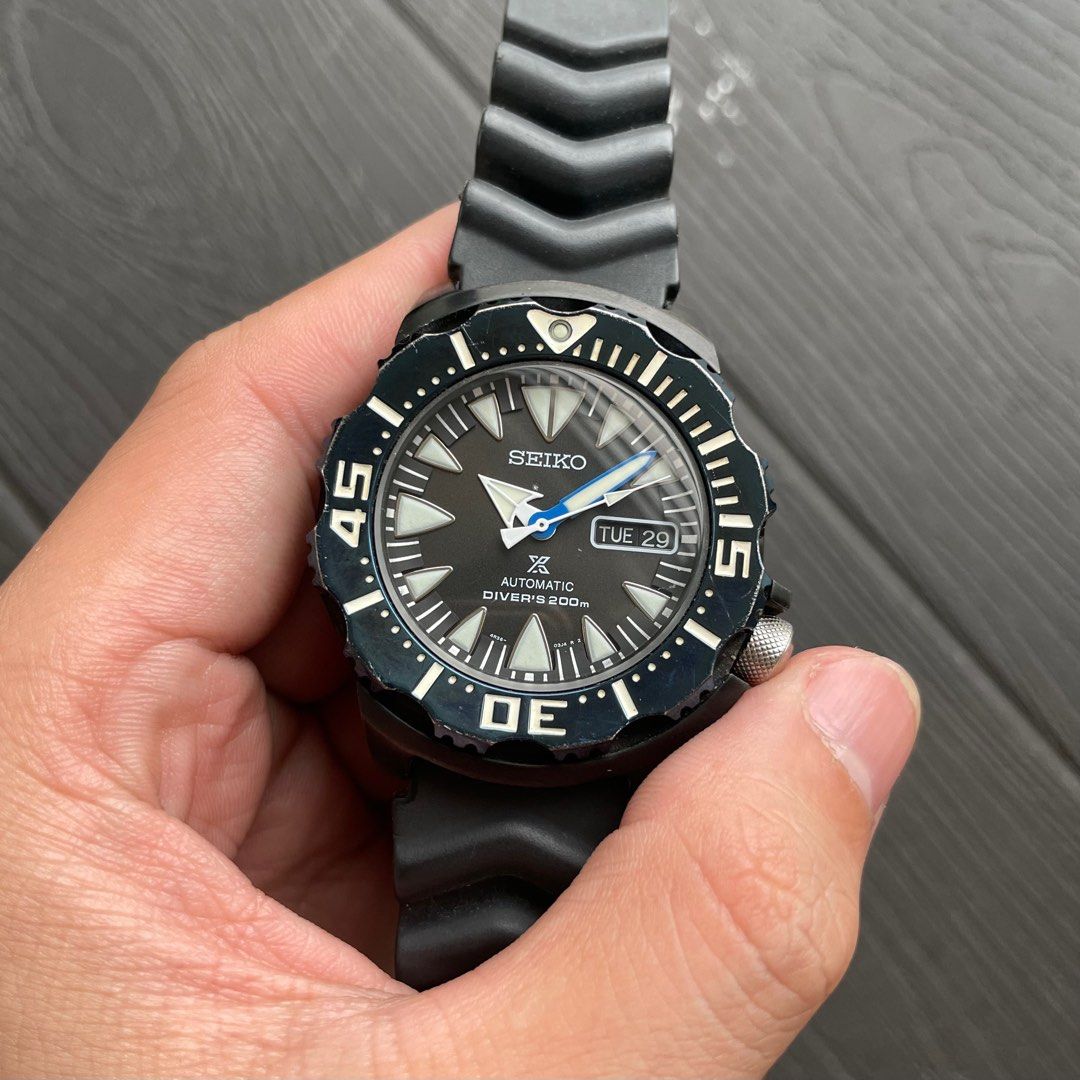 Seiko Monster - Black & Blue PVD Gen 2 - SRP581K1 - Discontinued, Men's ...