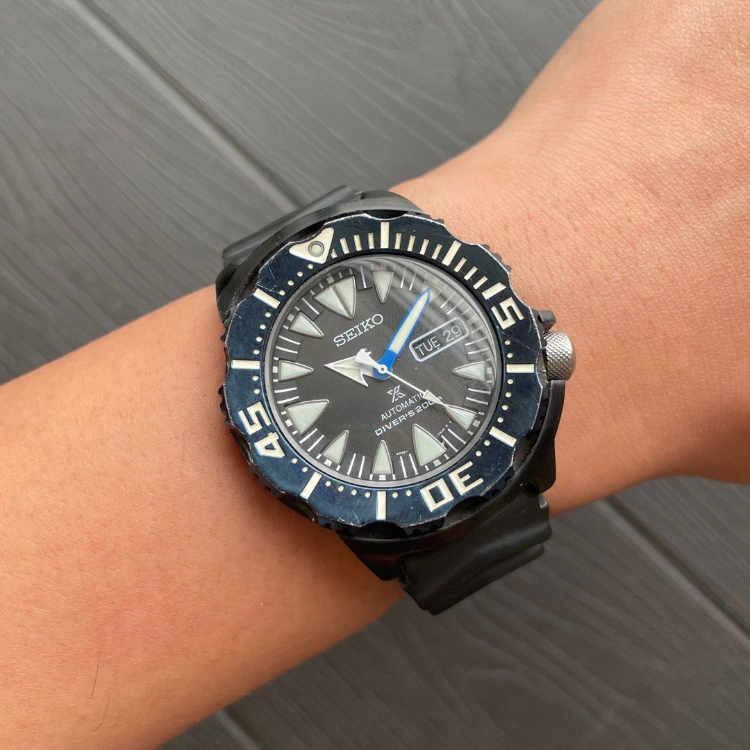 Seiko Monster - Black & Blue PVD Gen 2 - SRP581K1 - Discontinued, Men's ...